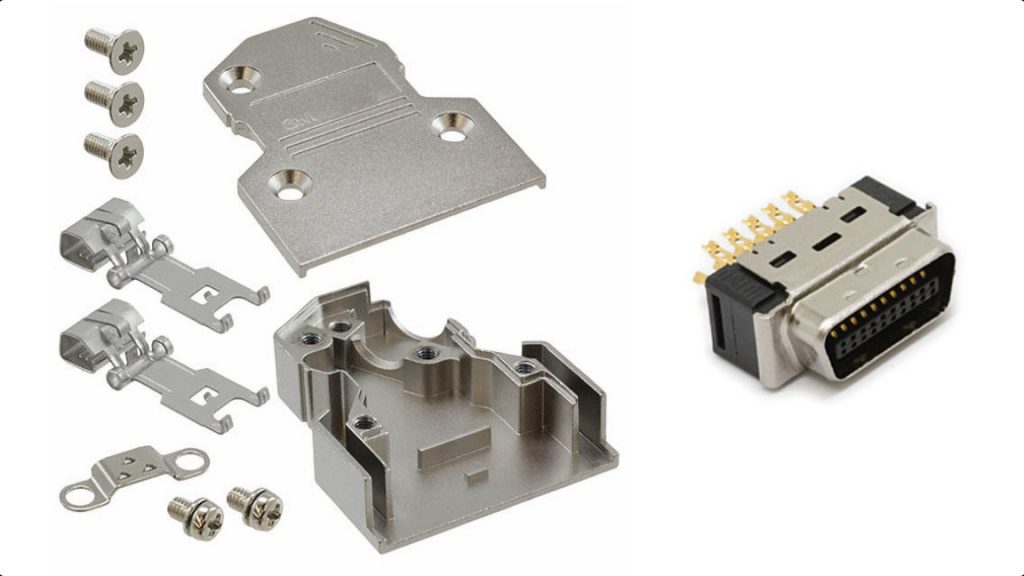 3M MDR 26-pin connector with 60 deg metal junction shell SX type - Sonosax